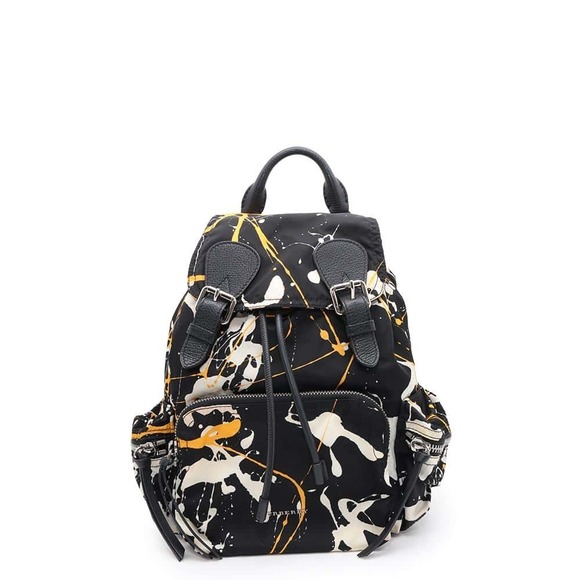 Burberry | Bags | Burberry Backpack Splash Paint Nylon Black Bag | Poshmark